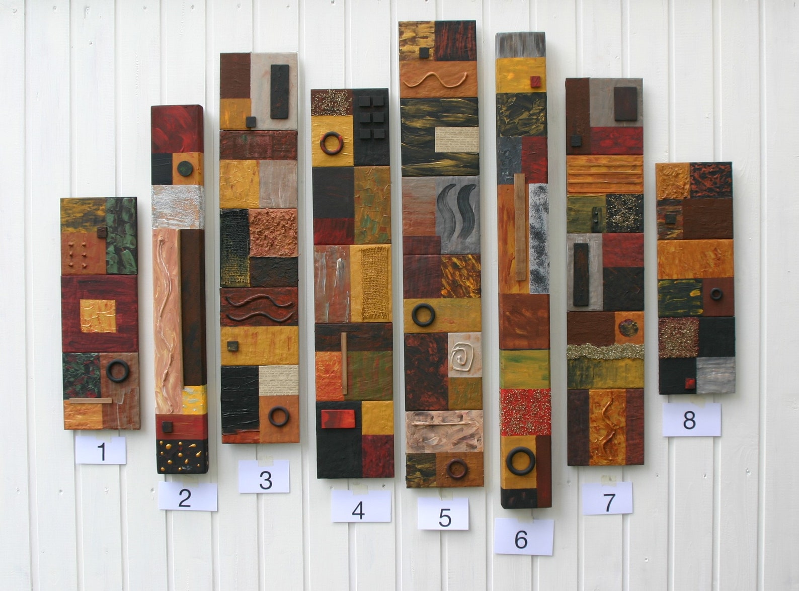 Harmony 1-8 Original Mixed Media Collage Urban Upcycling Assemblage ...