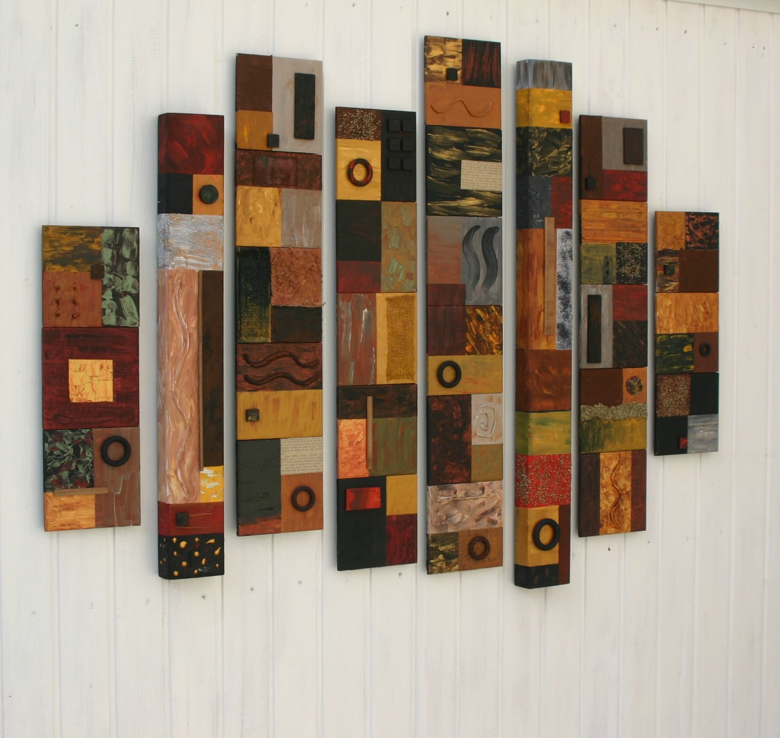 Harmony 1-8 Original Mixed Media Collage Urban Upcycling Assemblage ...