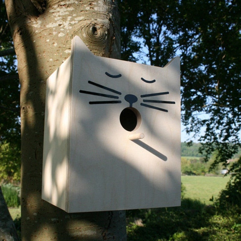 Cat Bird House - Etsy