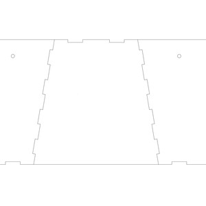 Simple Classic Wooden Tree Pot Pattern 3mm Laser Cut Square Flower Pot ...