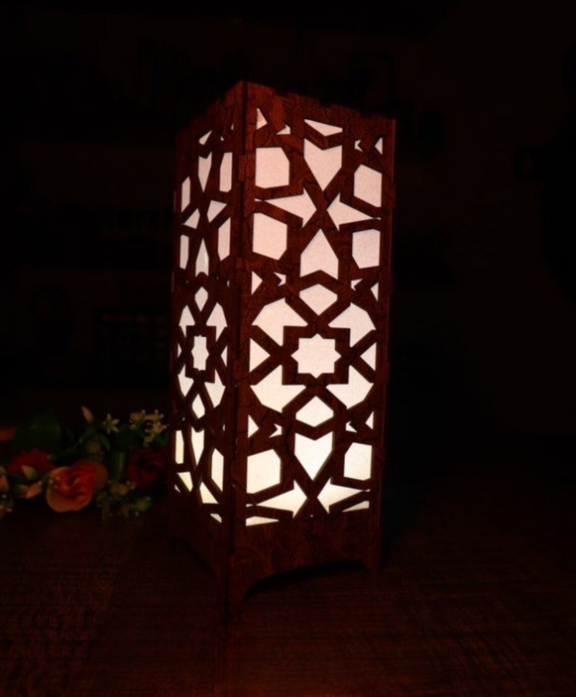 Wooden Decorative Table Lamp Laser Cut Jali Lamp Template Digital Files ...