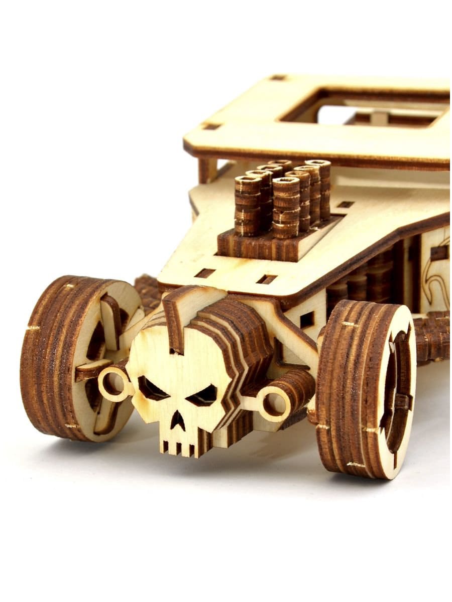 Wooden Bone Shaker Car 3D Puzzle Model With Assembly Instruction ...