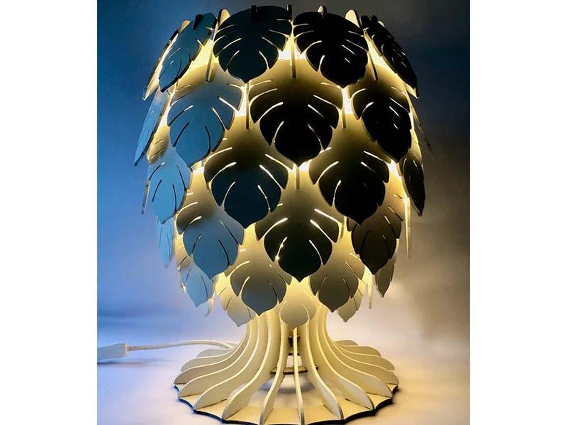Beautiful Wooden Night Lamp, Decorative Laser Cut Desktop Lamp Design ...