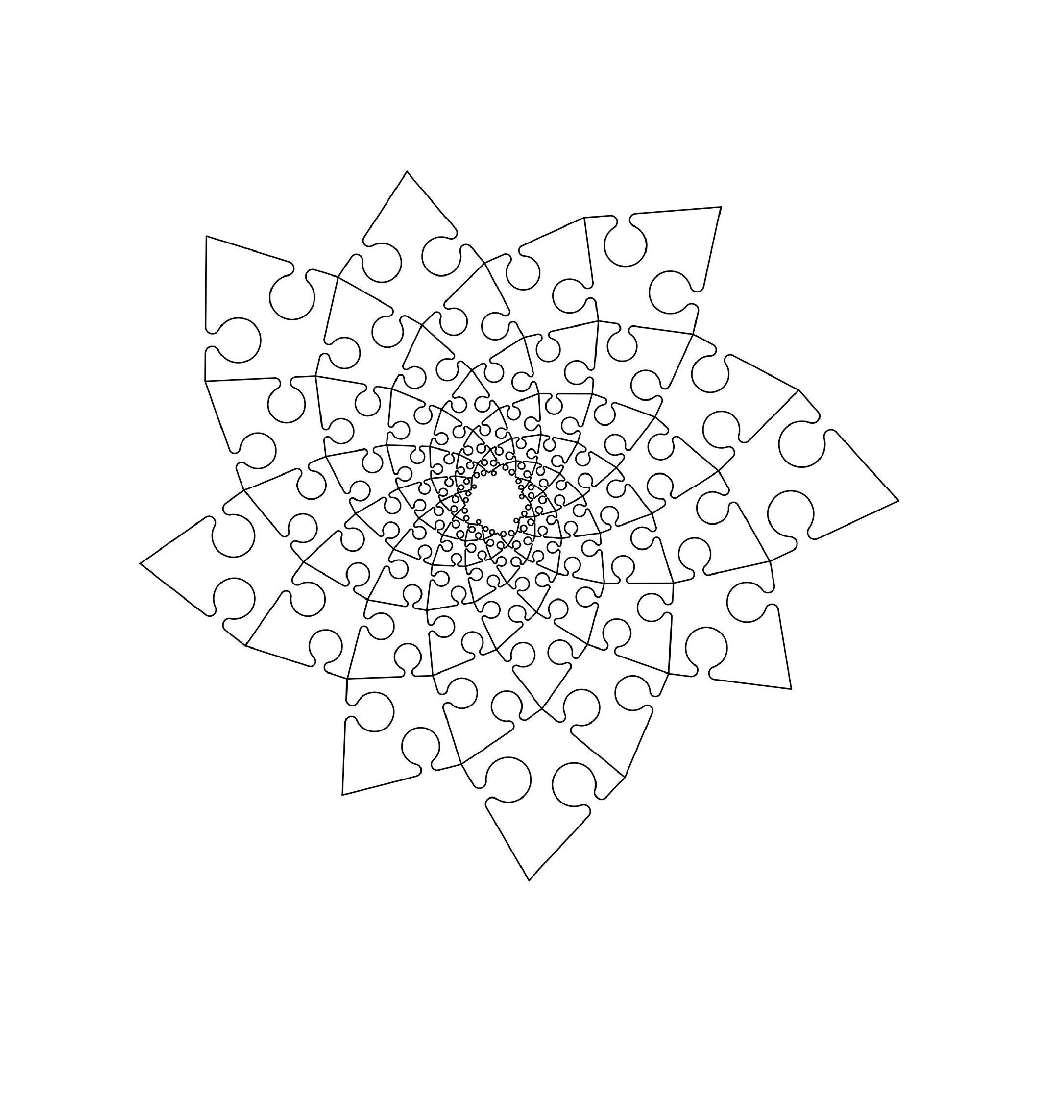 Laser Cut Fibonacci Spiral Jigsaw Puzzle, Wooden Laser Cut Puzzle ...