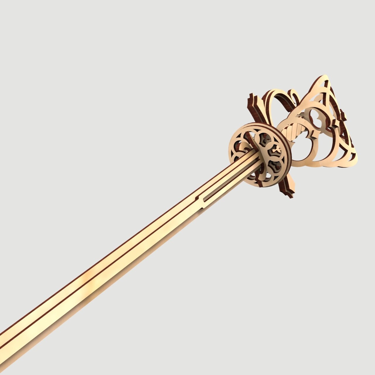 Wooden Laser Cut Epee Sword, Plywood Musketeer Sword Toy for Kids ...