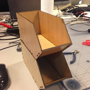 Storage Bins Boxes 4mm Linbin Containers Storage Bin Vector Template ...