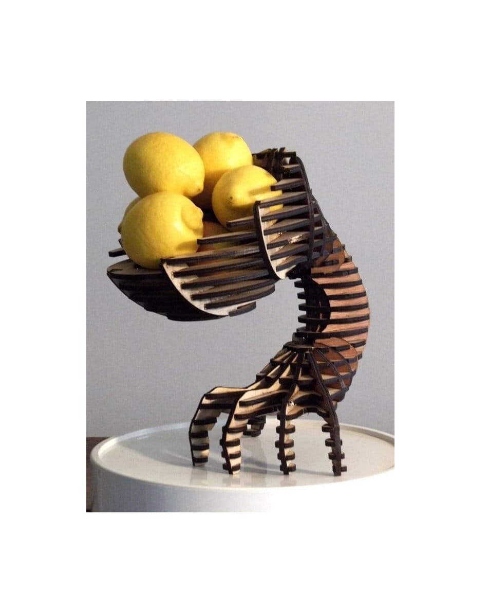 Wooden Laser Cut Hand Shaped Fruit Basket 3D Puzzle, Decorative ...