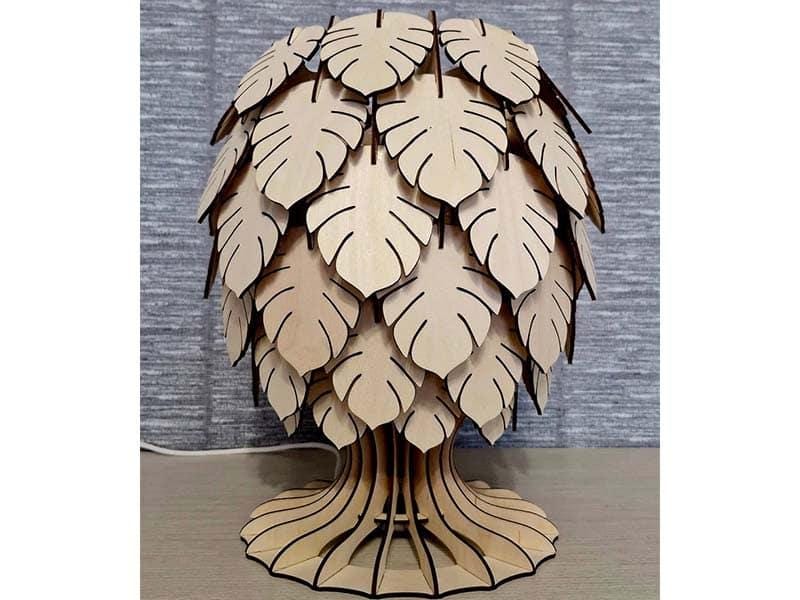 Beautiful Wooden Night Lamp, Decorative Laser Cut Desktop Lamp Design ...