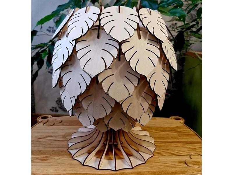 Beautiful Wooden Night Lamp, Decorative Laser Cut Desktop Lamp Design ...