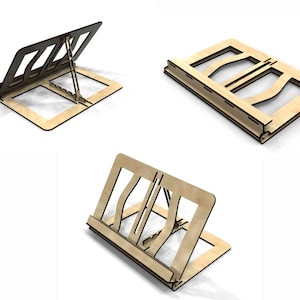 Office iPad Stand Folding Tablet Stand Book Stand Template Laster Cut ...