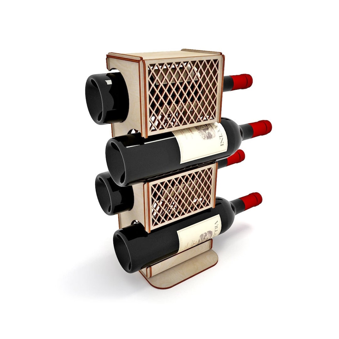 Wooden Wine Rack Laser Cut Wine Holder Wine Bottle Stand Wine Display ...
