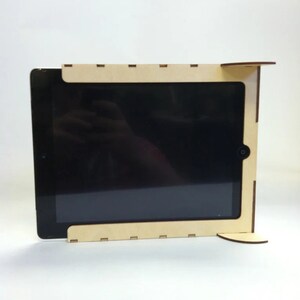 Wooden Laser Cut Desk iPad Stand Vector Template Horizontal and ...