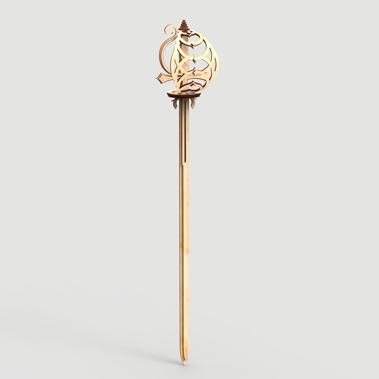 Wooden Laser Cut Epee Sword, Plywood Musketeer Sword Toy for Kids ...