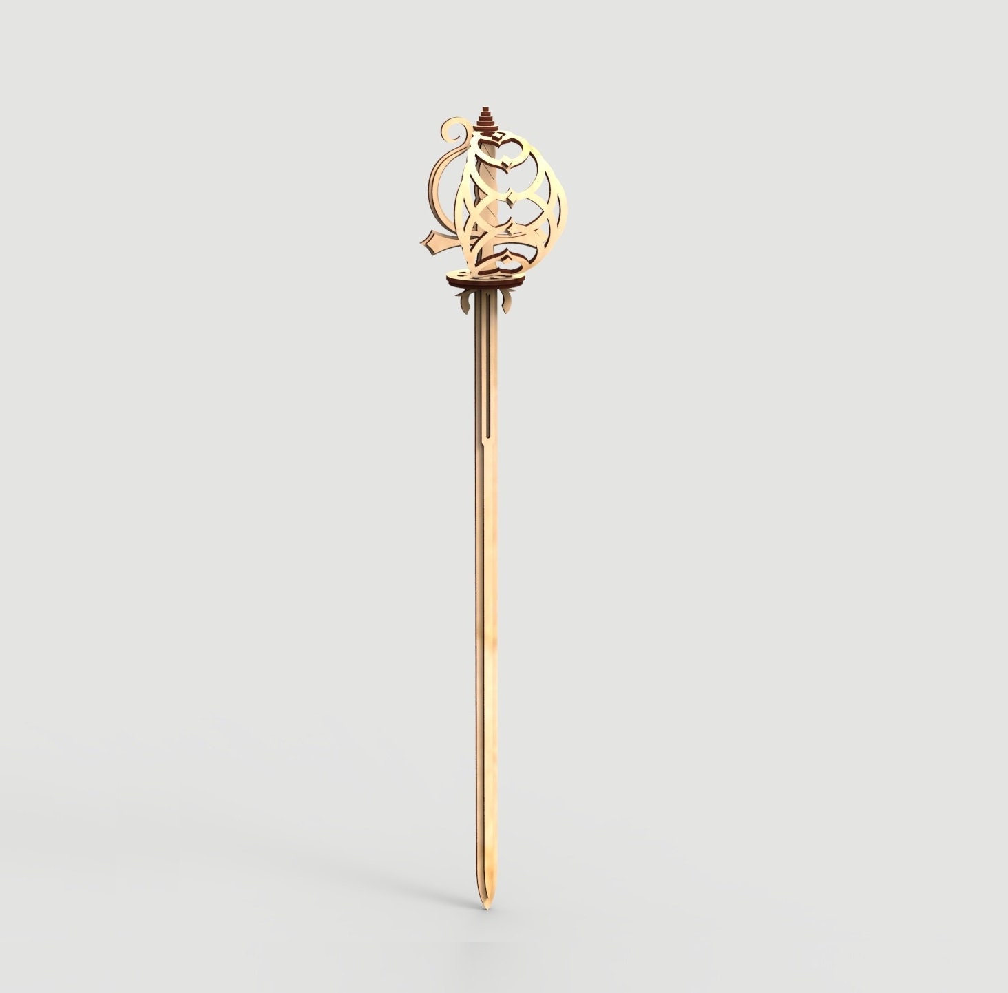 Wooden Laser Cut Epee Sword, Plywood Musketeer Sword Toy for Kids ...