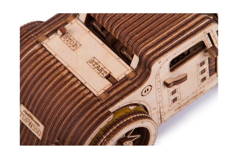 Laser Cut Wooden Hot Rod Car Model With Assembly Instruction ...