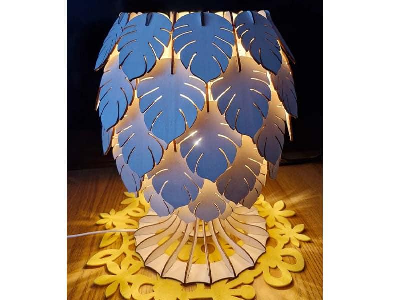 Beautiful Wooden Night Lamp, Decorative Laser Cut Desktop Lamp Design ...