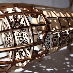 Laser Cut Wooden Airship Lamp Shade Vector Template, Decorative 3D ...