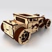 Wooden Bone Shaker Car 3D Puzzle Model With Assembly Instruction ...