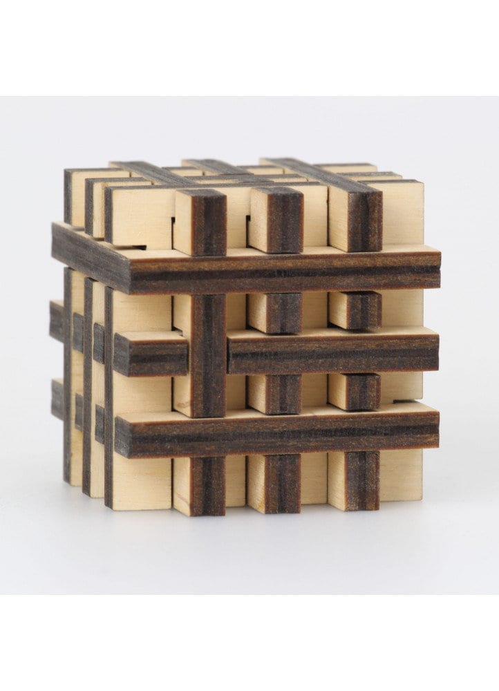 Wooden Nine Piece Cube Puzzle Laser Cut 3D Puzzle Kids Toy Vector ...