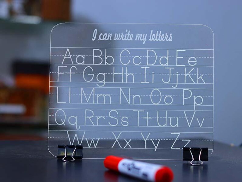 Plexiglass A to Z Letter Tracing Board Pattern, Laser Cut Acrylic ...