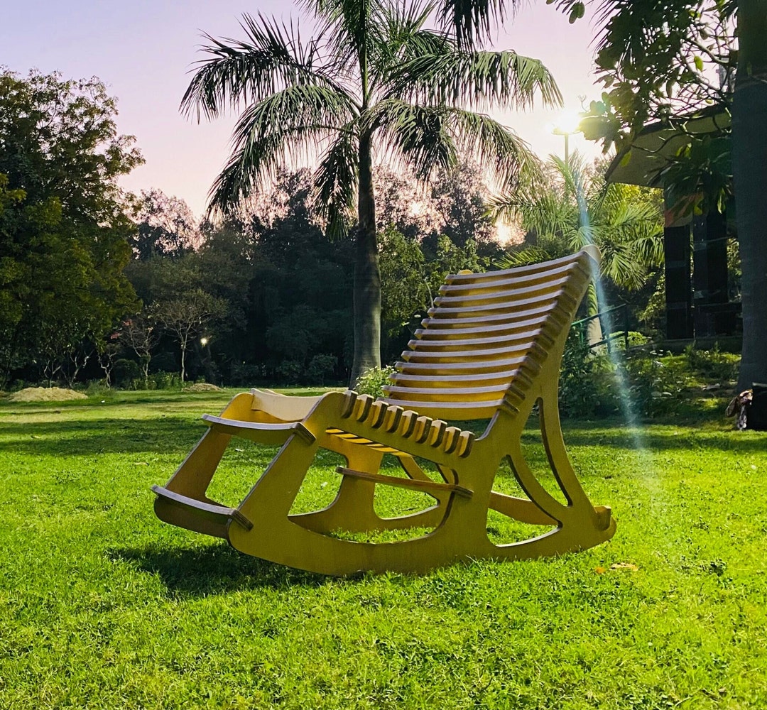 Laser Cut Wooden Rocking Chair Template, Laser Cut SVG, DXF, CDR, Ai ...