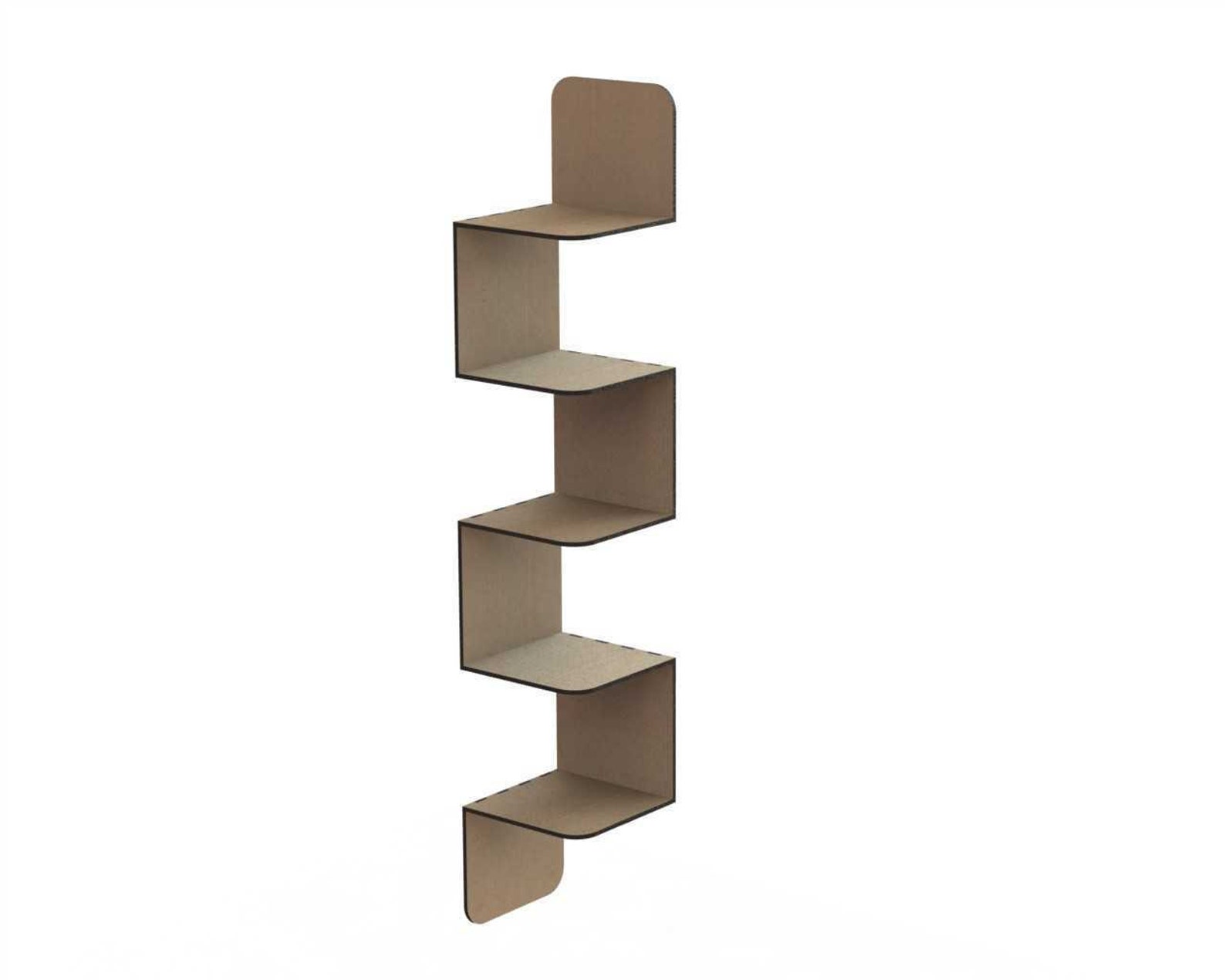 Modern Wooden Corner Shelf, Stylish Wall Shelf Pattern, Digital Files ...