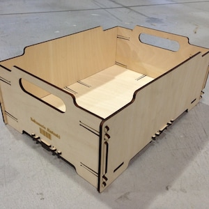 Laser Cut Wooden Stackable Box SVG File, Storage Box, CNC Vector Laser Cut Template, Cutting ...