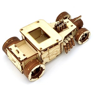 Wooden Bone Shaker Car 3D Puzzle Model With Assembly Instruction ...