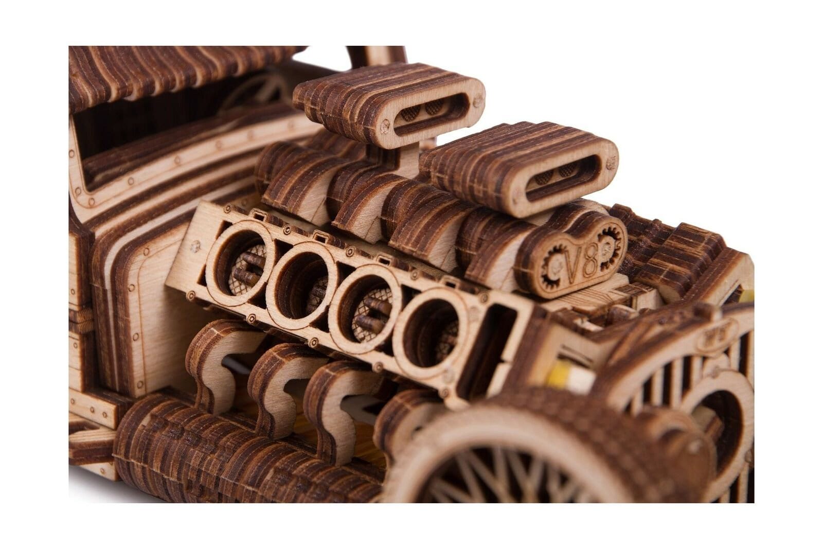Laser Cut Wooden Hot Rod Car Model With Assembly Instruction ...