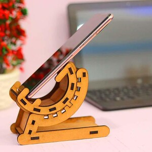 Wooden Angle Adjustable Cell Phone Stand With Anti Slip Hook Template ...