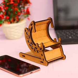 Wooden Angle Adjustable Cell Phone Stand With Anti Slip Hook Template ...
