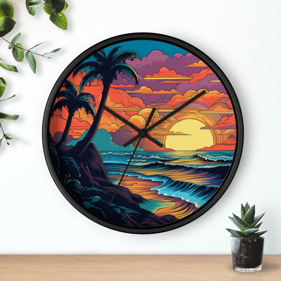 Tropical Wall Clock by Irie Designs Company - Etsy