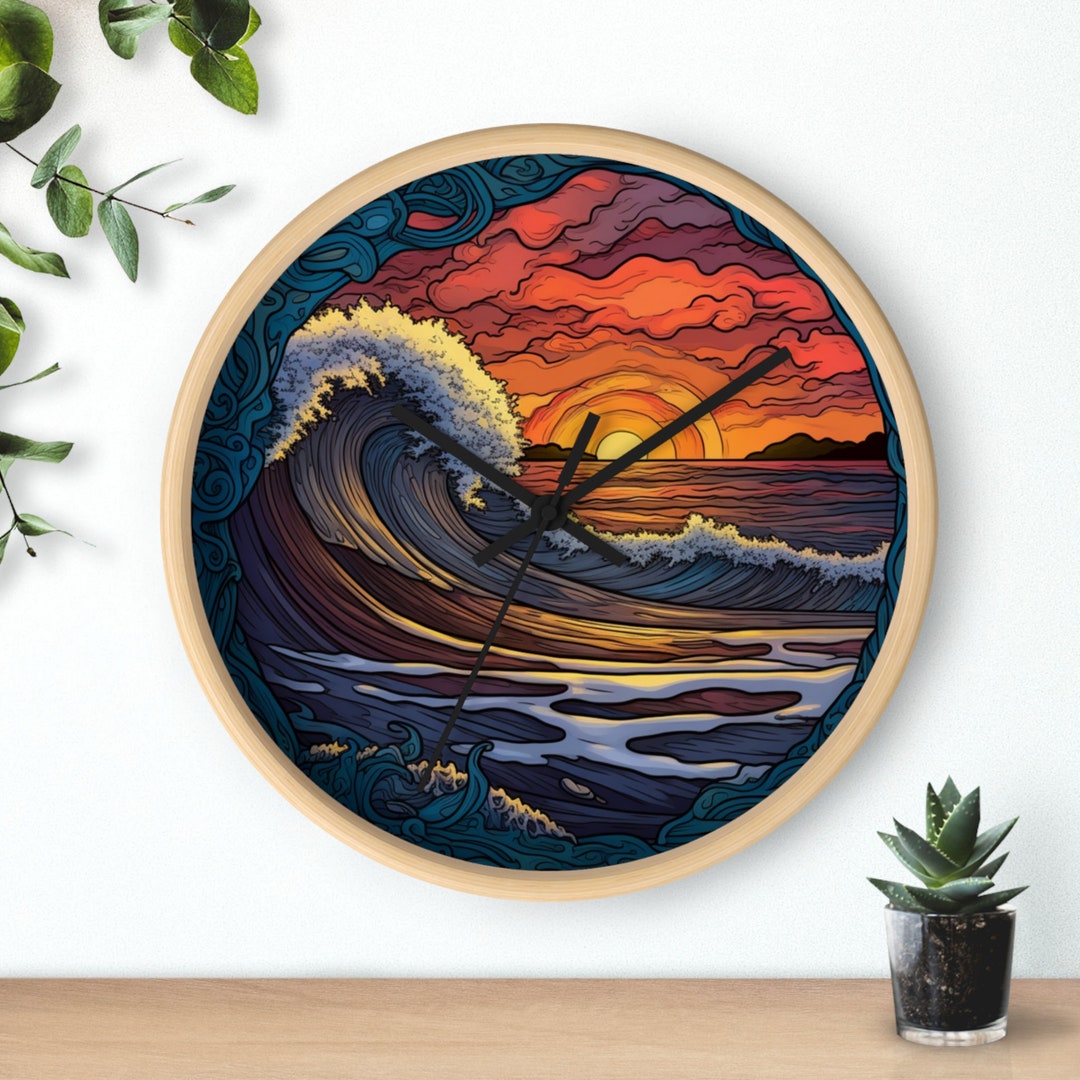 Santa Cruz Surf Wall Clock by Irie Designs Company - Etsy