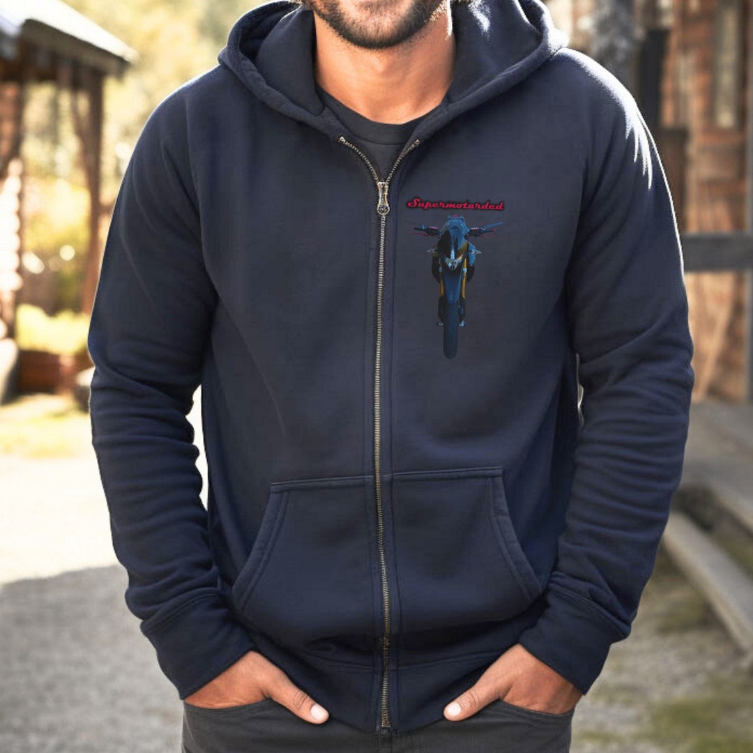Motorcycle Hoodie Supermoto Supermotarded™ Full Zip Hooded Sweatshirt ...