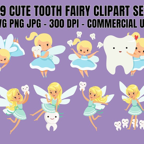 Kawaii Tooth Clipart - Etsy