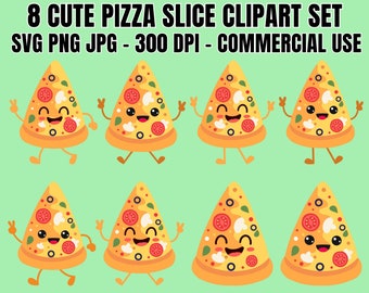 Food Doodle Food Cute Characters Clipart Pizza Burger Ice - Etsy