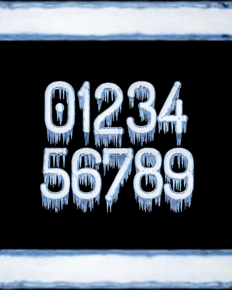 3D Ice Letters Font: PNG SVG Bundle for Cricut, Canva, Adobe - Etsy
