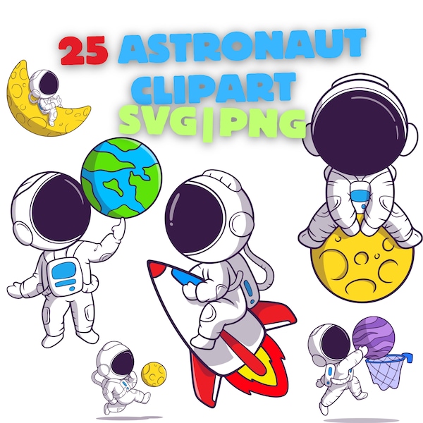 Astronaut Clipart - Etsy