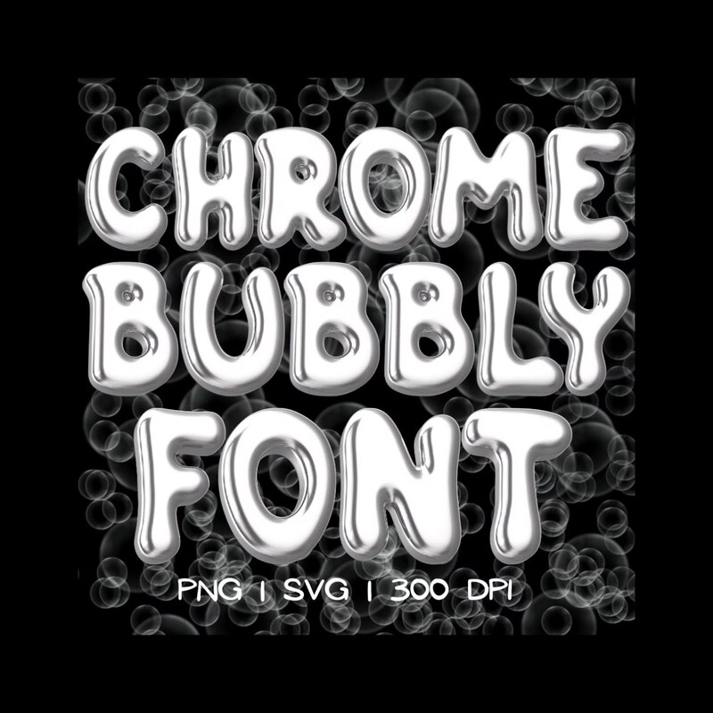 Bubble Letter Font - Etsy