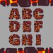 Lava Letters & Numbers PNG SVG | Volcano Font - Etsy