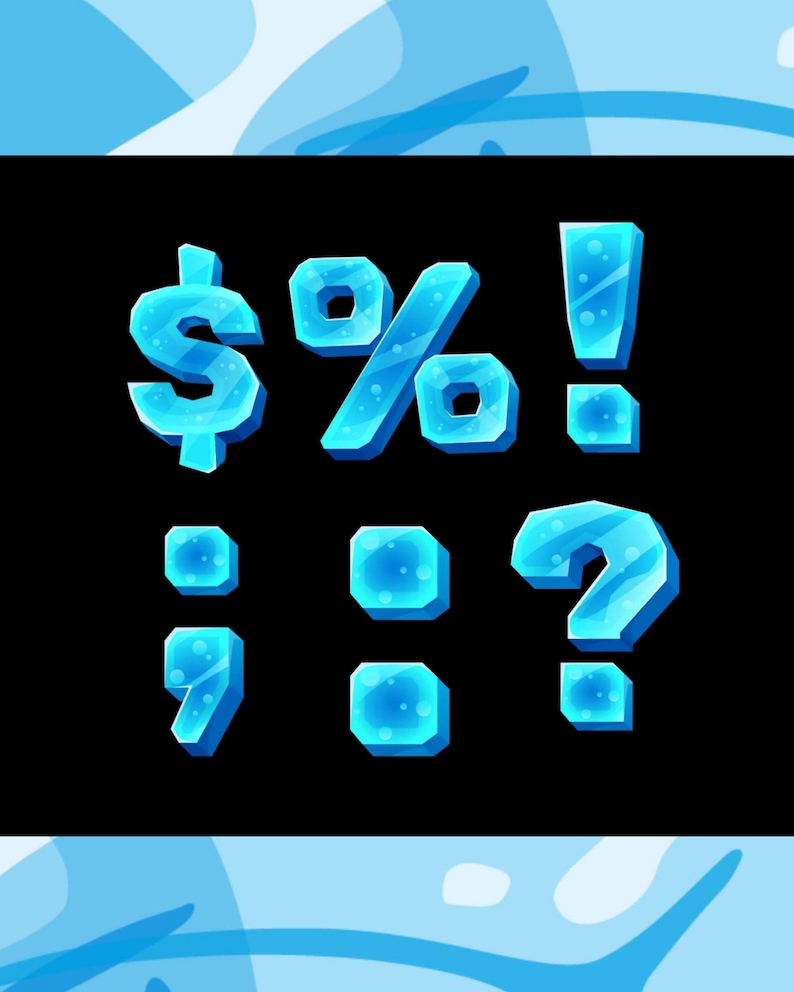 3D Ice Letters Font: Frozen Alphabet PNG SVG (digital Download) - Etsy