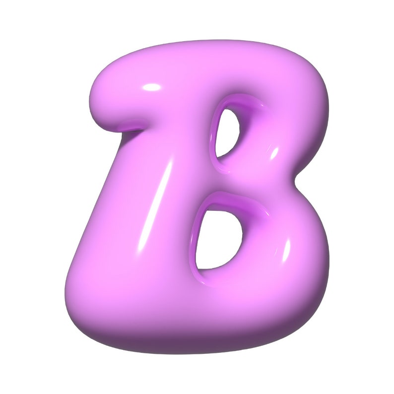 3D Bubble Letters Pink Font PNG SVG, Bubble Gum Pink Letters, Summer ...