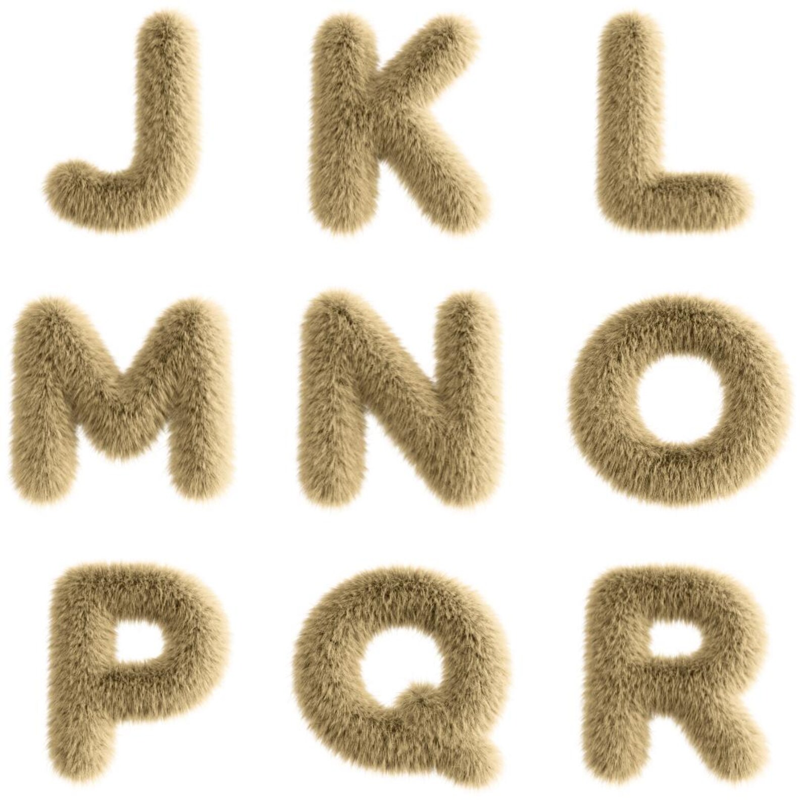 3D Beige Fur Font PNG SVG, Fluffy Letters, Fluffy Font, Teddy Bear ...