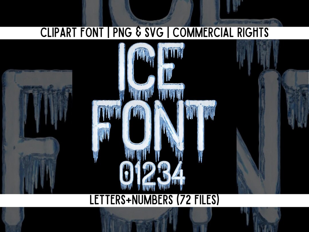 3D Ice Letters Font: PNG SVG Bundle for Cricut, Canva, Adobe - Etsy