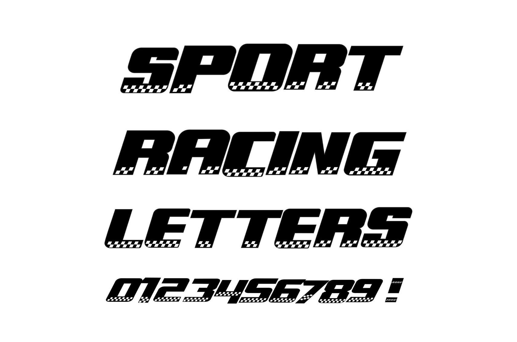 Sports Racing Font SVG PNG, Checkered Letters, Sport Alphabet, Speed ...