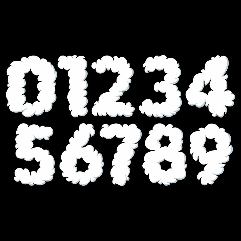 3D Clouds Letters Font PNG SVG, Cloud Letters, 3D Cute Playful Letters ...