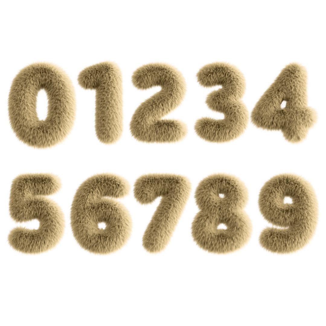 3D Beige Fur Font PNG SVG, Fluffy Letters, Fluffy Font, Teddy Bear ...