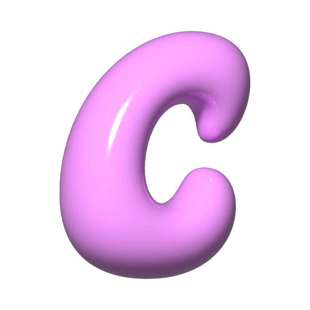 3D Bubble Letters Pink Font PNG SVG, Bubble Gum Pink Letters, Summer ...