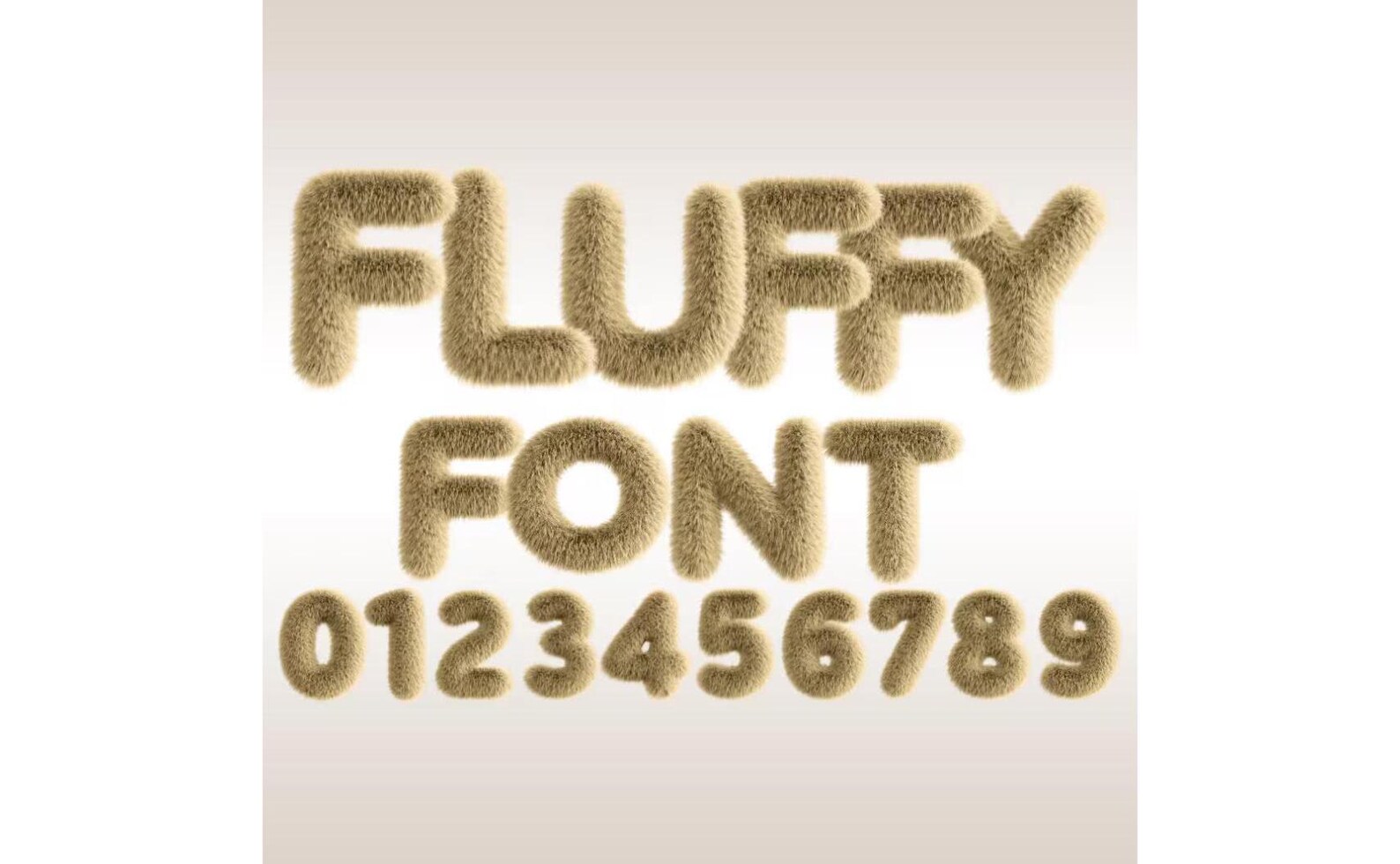 3D Beige Fur Font PNG SVG, Fluffy Letters, Fluffy Font, Teddy Bear ...