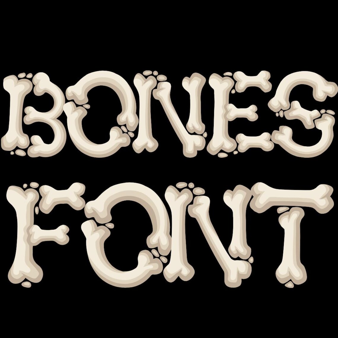 3D Bones Letters Font PNG SVG, Halloween Letters, Spooky Font, Horror ...